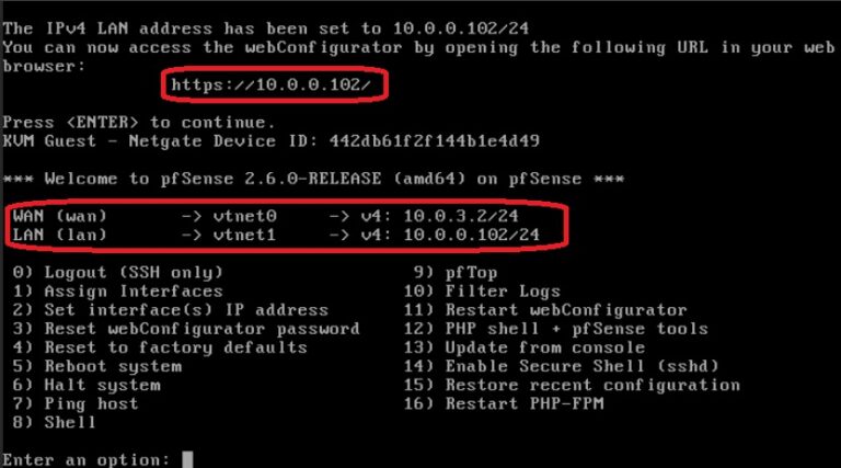 Step-by-step how to install a pfSense 2.6 firewall server